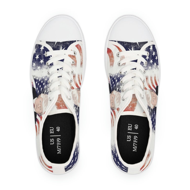 Trump Sneakers President Trump Shoes Womens SEE SIZE Note Patriotic ...