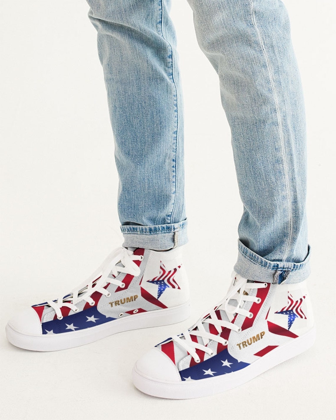 Trump Sneakers Hi Tops Trump Tennis Shoes Trump Mens Sneakers Patriot ...