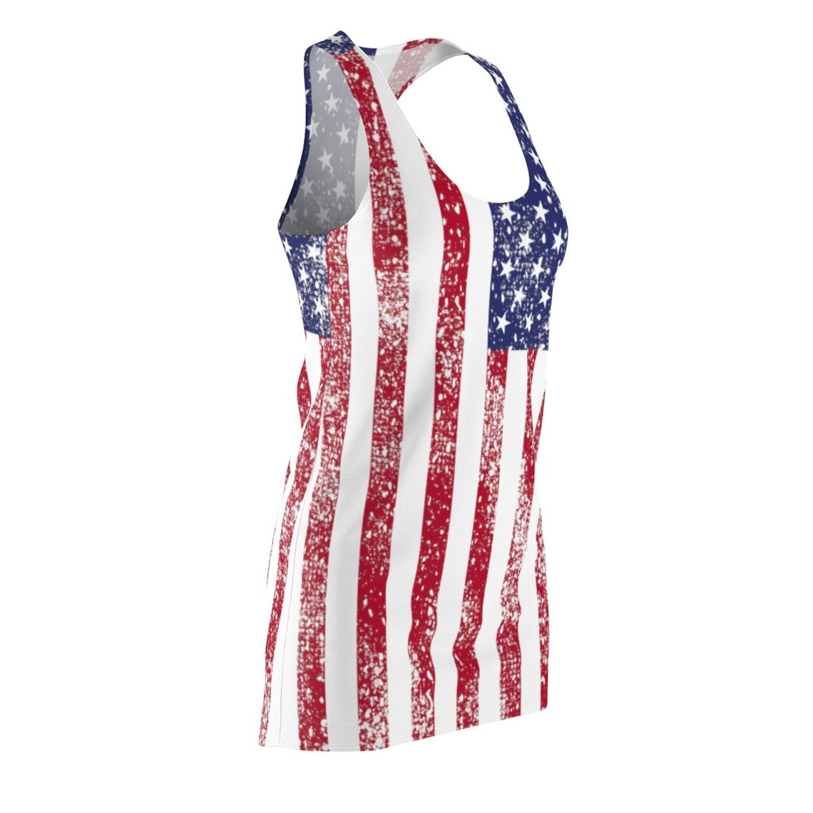 USA Flag Dress Racerback Womens Dress American Flag Dress Summer ...