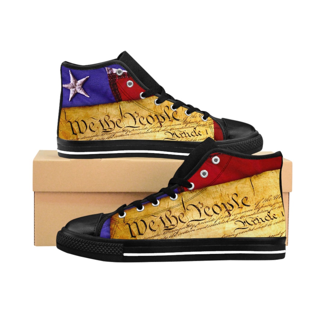 Constitution Mens High-top Sneakers Patriotic Sneakers USA American ...