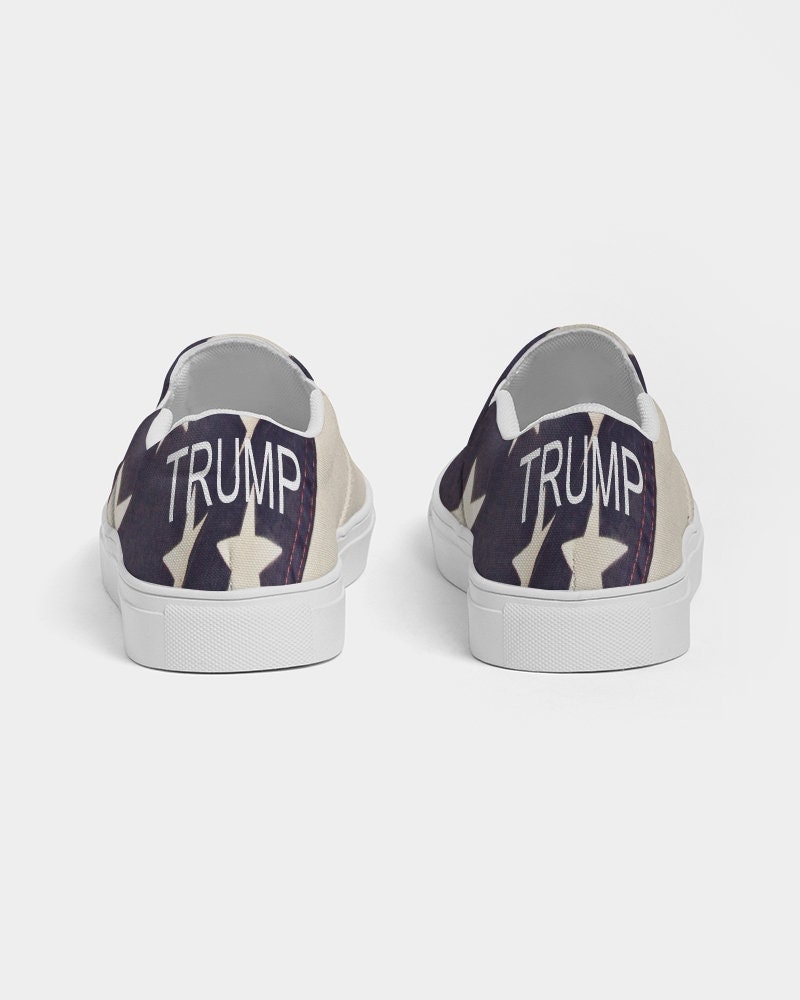 Trump Slip Ons Trump Shoes Mens Canvas Sneakers Trump Shoes Patriotic ...