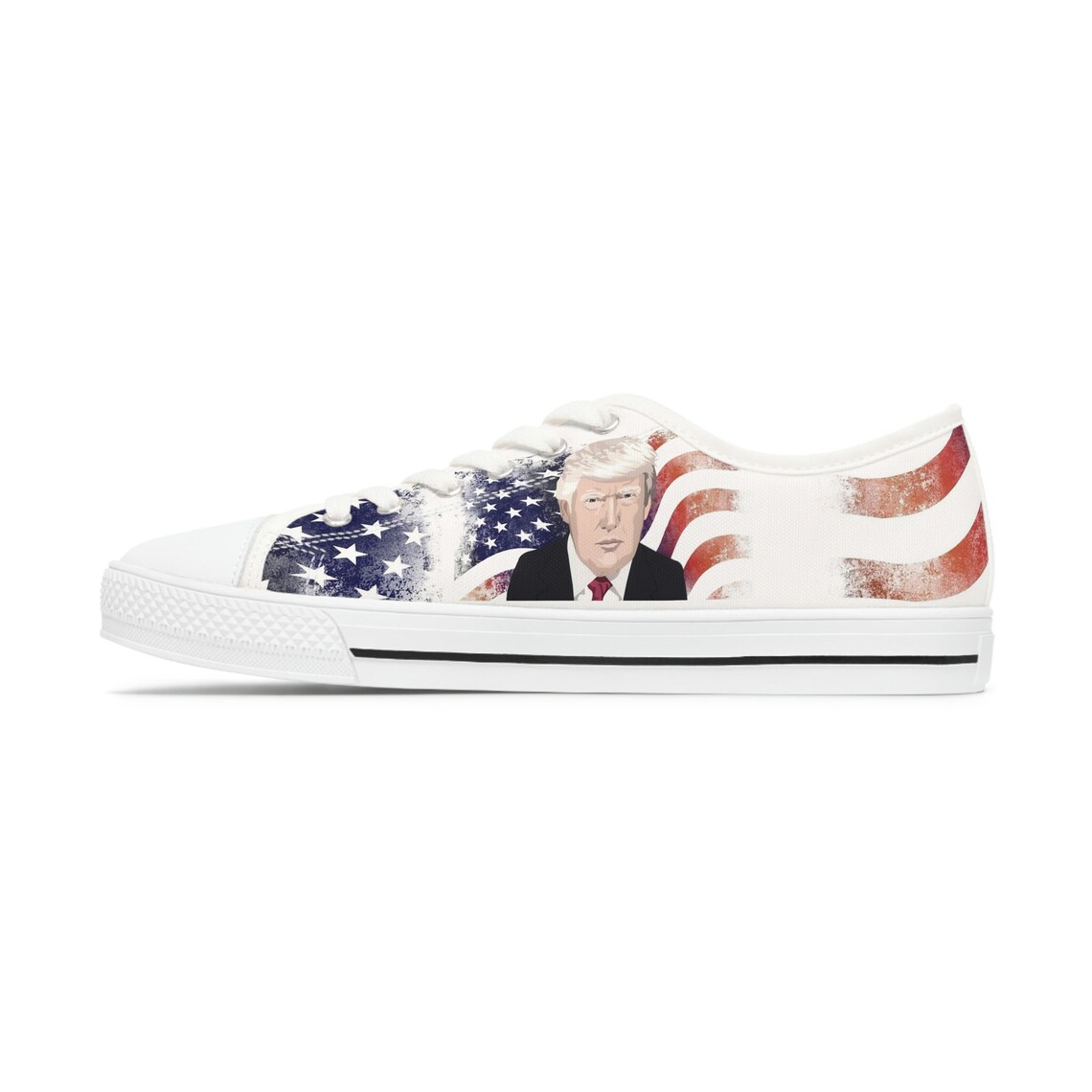 Trump Sneakers President Trump Shoes Womens SEE SIZE Note Patriotic ...