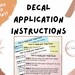 PRINTABLE Vinyl Decal Instructions - Decal Directions - Decal Packaging ...
