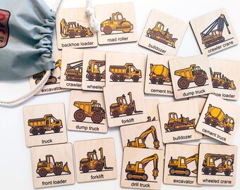 Construction Truck Memory Game - Etsy