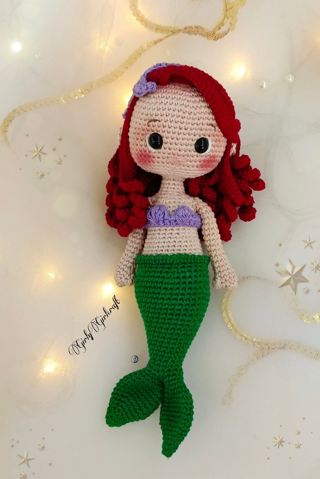 The Little Mermaid Ariel Doll Pattern,amigurumi Mermaid Pattern - Etsy