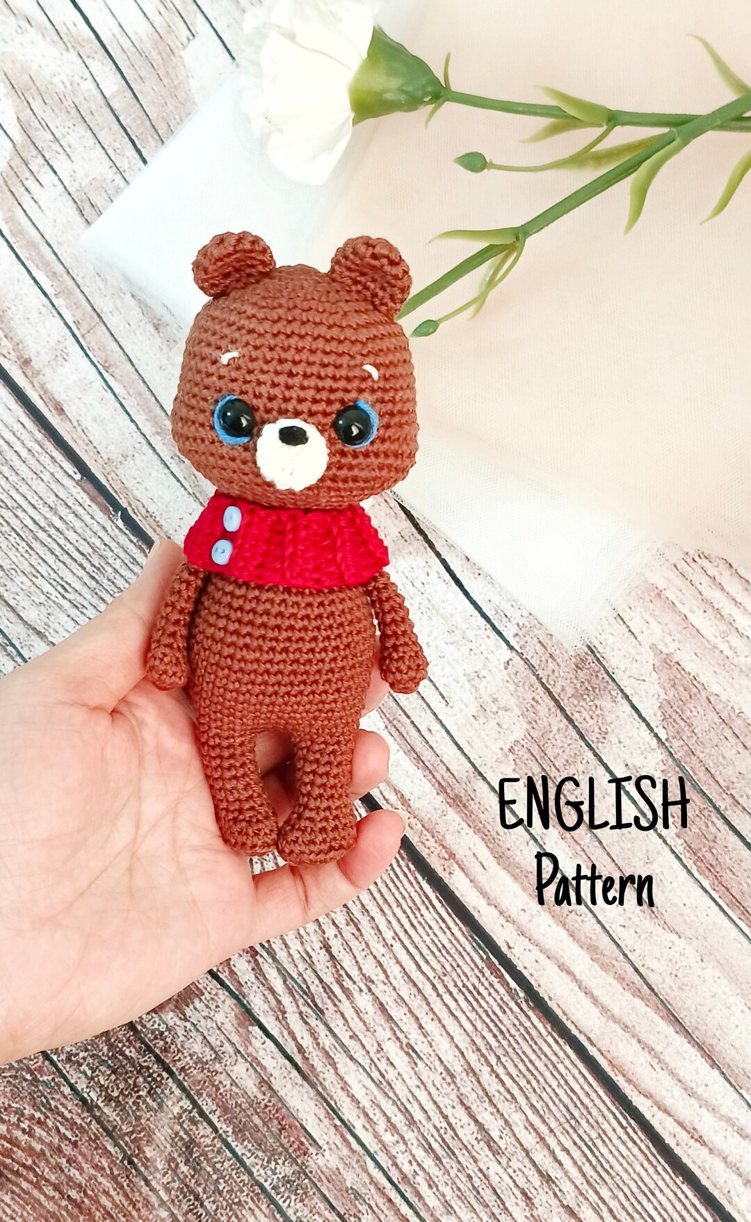 Little Bear Pattern, English Crochet Tutorial, Amigurumi Bear Pdf - Etsy