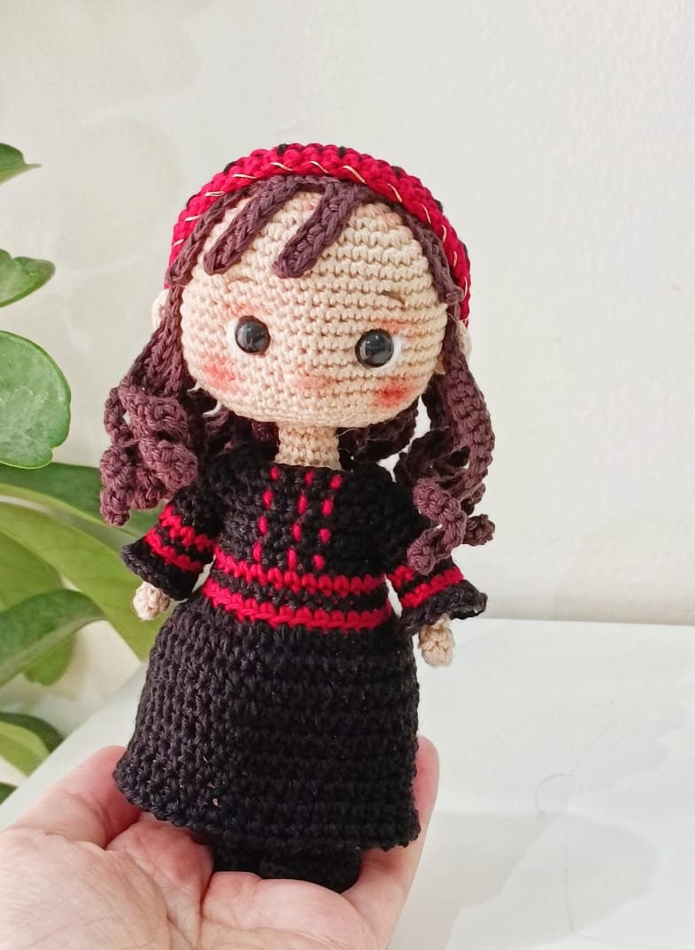 Palestinian Girl Crochet Doll Pattern: Traditional Dress Amigurumi (PDF ...