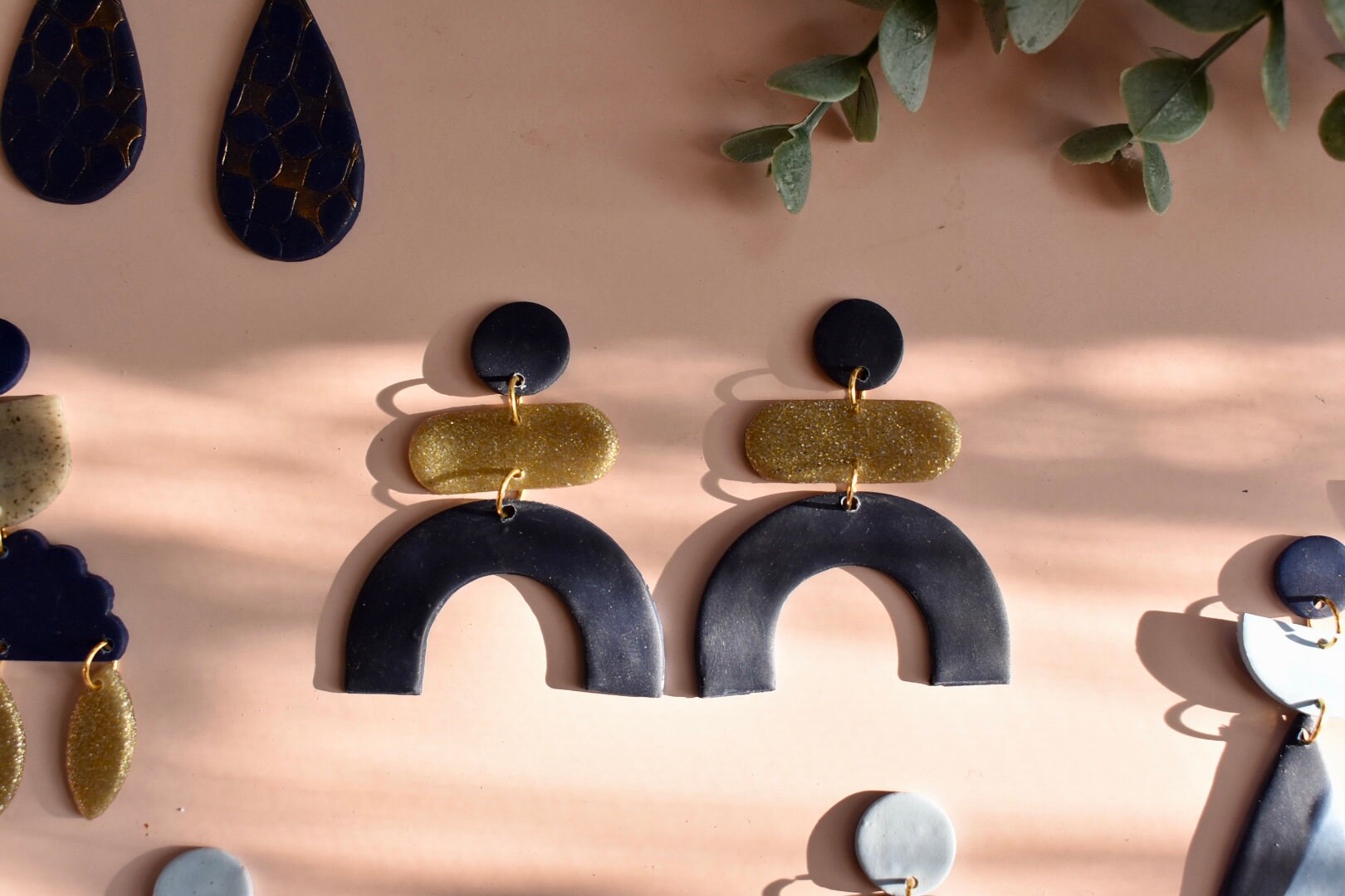 Navy Blue / Granite Collection - Handmade With Polymer Clay - Etsy