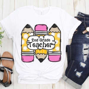 2nd Grade Teacher Instant Digital Download, Pencil PNG Sublimation ...