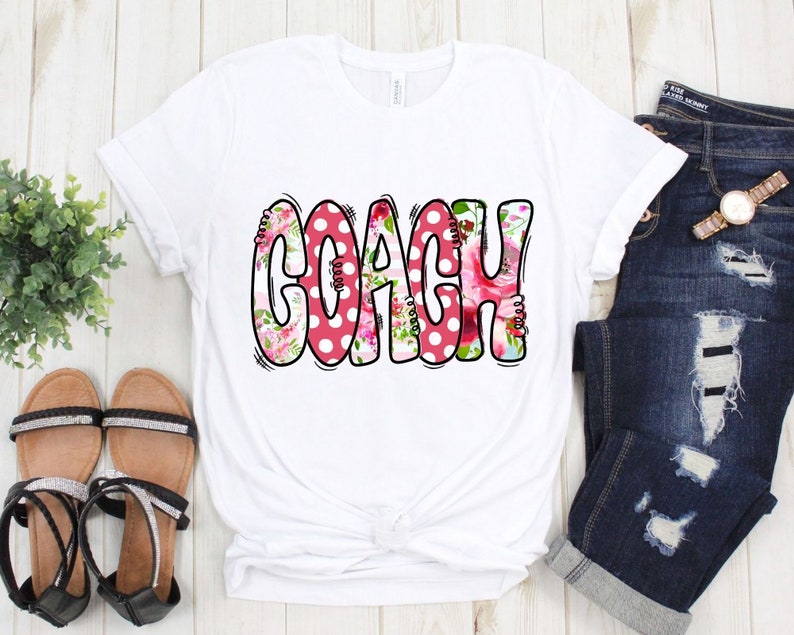 Floral Coach Instant Digital Download, PNG for Sublimation, Teacher ...