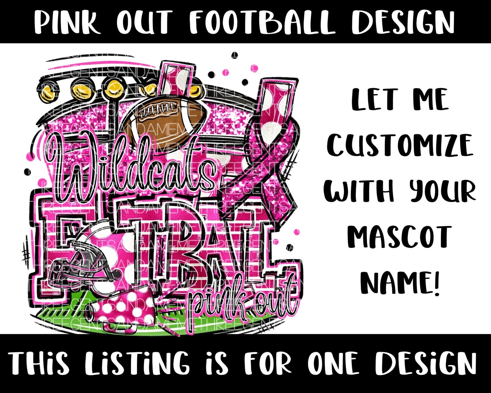 Pink Out Custom Football Design, Football Mom Png, Sublimation ...