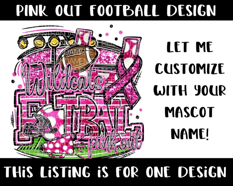 Pink Out Custom Football Design Football Mom Png - Etsy
