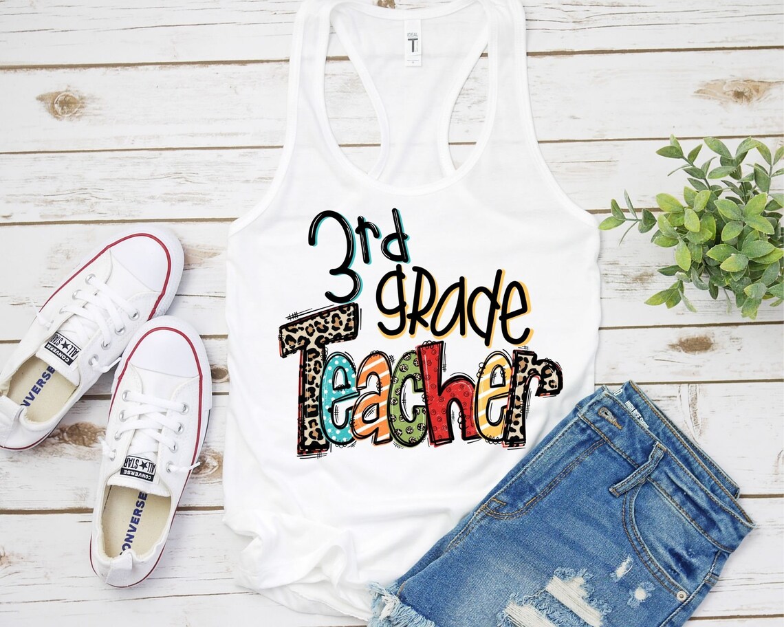 3rd Grade Teacher Instant Digital Download PNG for - Etsy