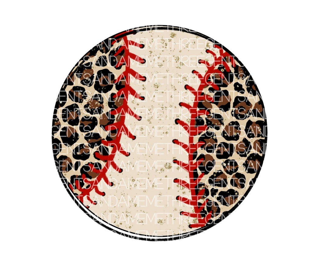 Cheetah Baseball Print Design, Teeball Png, Leopard Baseball ...