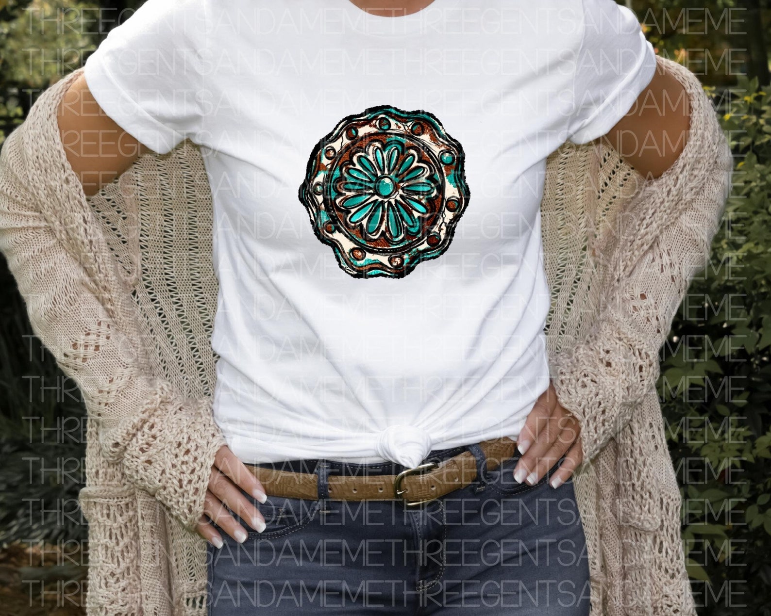 Turquoise Western Concho PNG Design Stock Show Clipart - Etsy