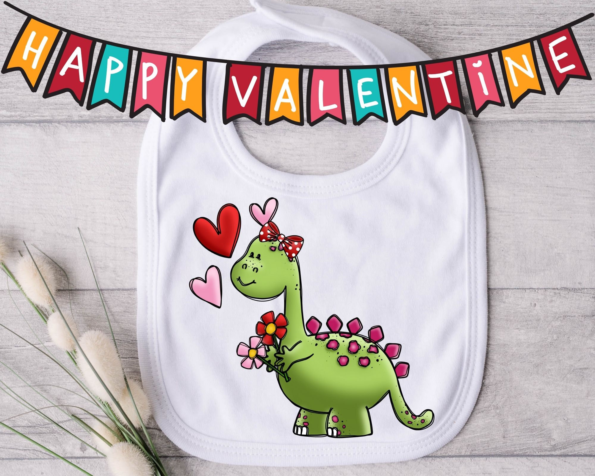 Valentine's Day Dinosaur Printable, Instant Digital Download PNG, Hand ...