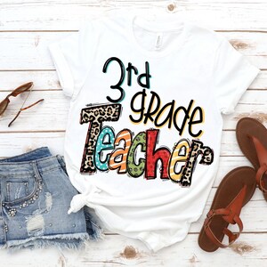 3rd Grade Teacher Instant Digital Download, PNG for Sublimation ...