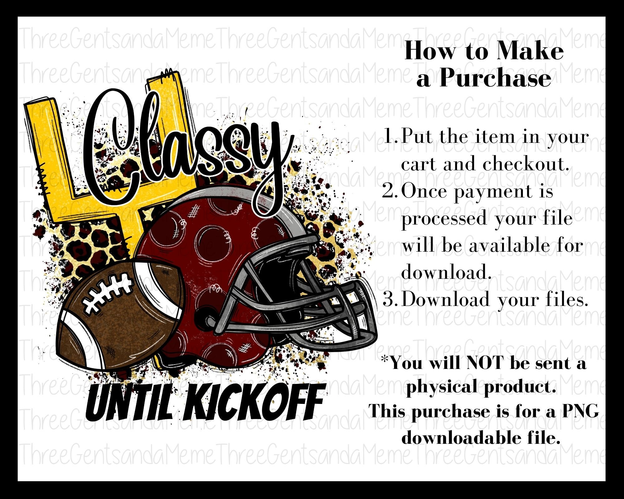 Classy Until Kickoff, Maroon Cheetah Print Football Mom Transparent PNG ...