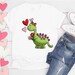 Valentine's Day Dinosaur Printable, Instant Digital Download PNG, Hand ...