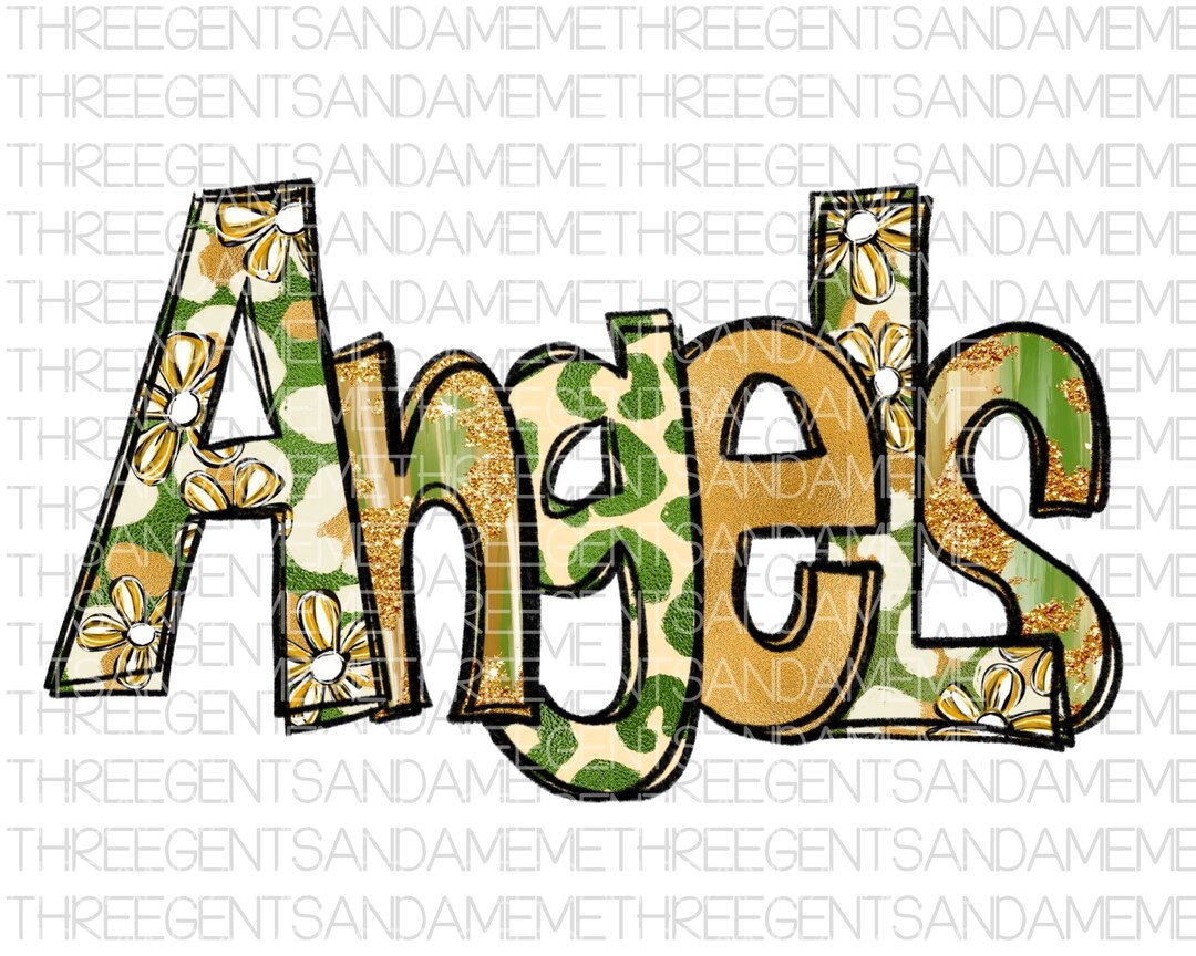 Angel Sublimation Design, Hand Drawn Faith PNG, Instant Digital ...