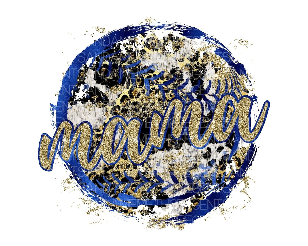 Baseball Mama Cheetah Print Design, Royal Blue Baseball Png, Teeball ...