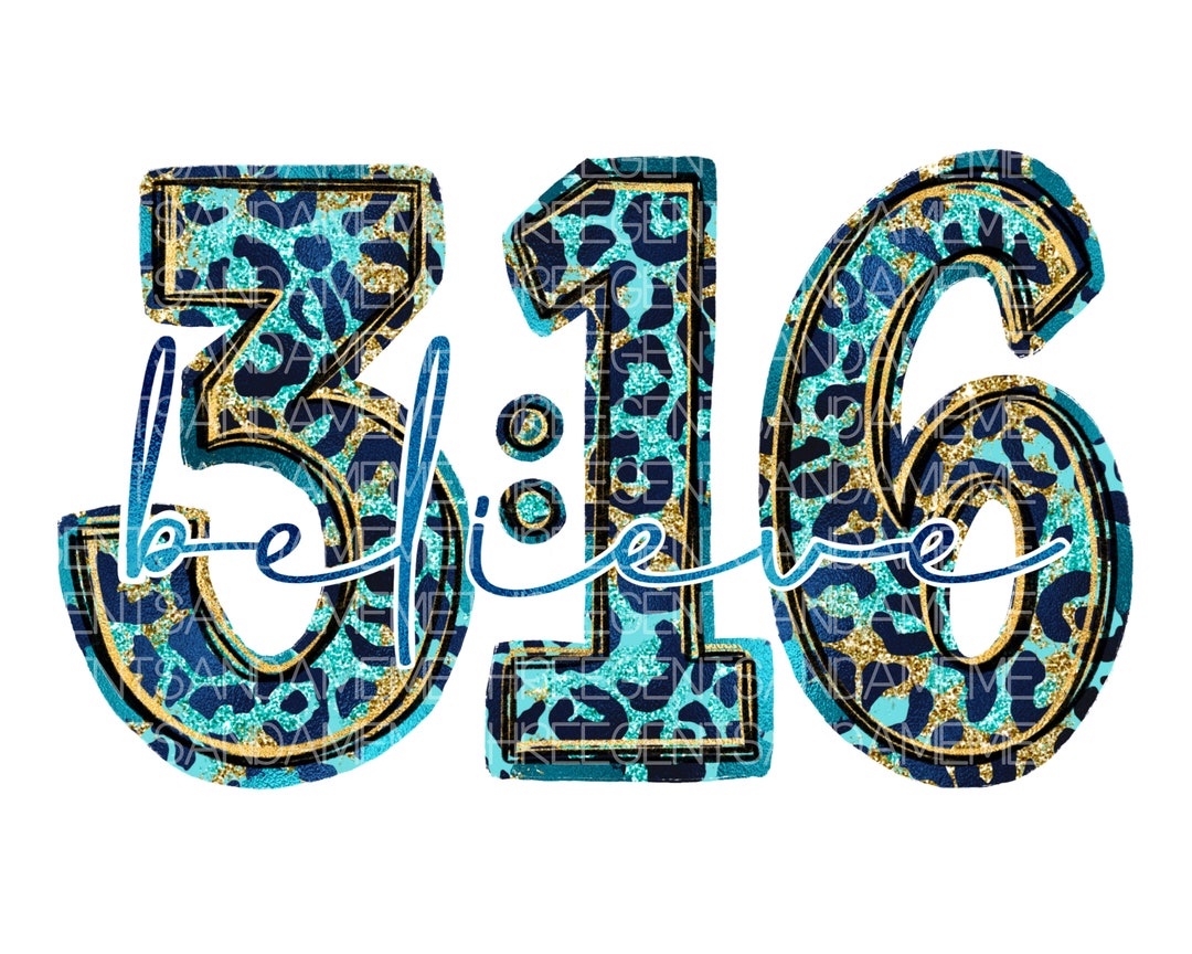 John 3:16 Bible Verse Digital Download PNG File, Christian Printable ...