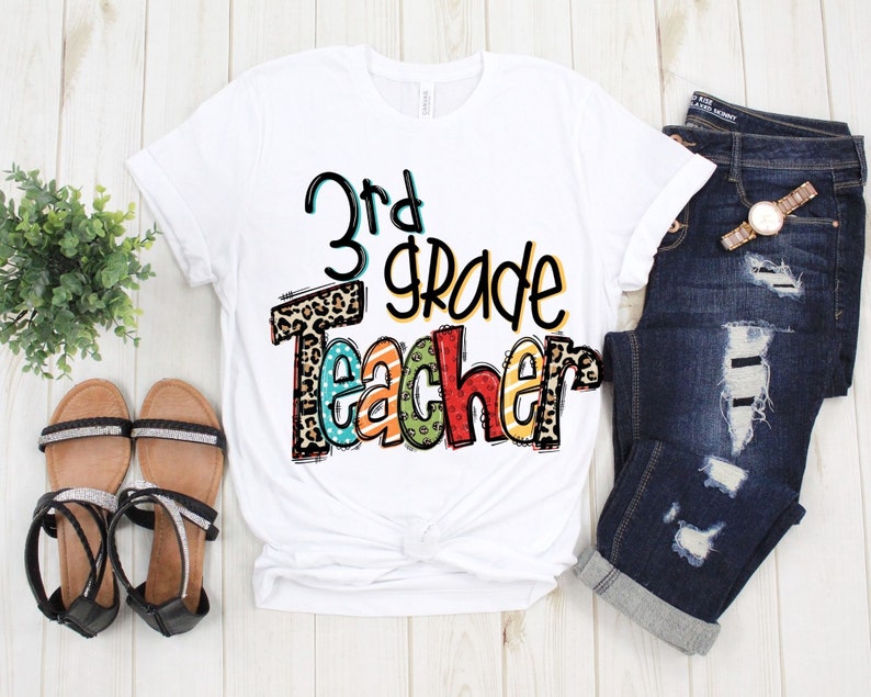 3rd Grade Teacher Instant Digital Download PNG for - Etsy