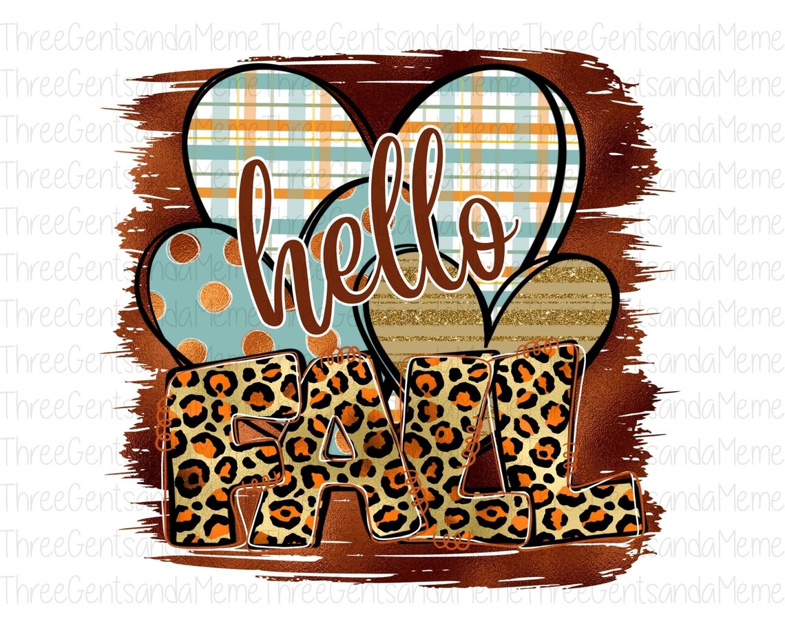 Hello Fall PNG Instant Digital Download File for Sublimation | Etsy