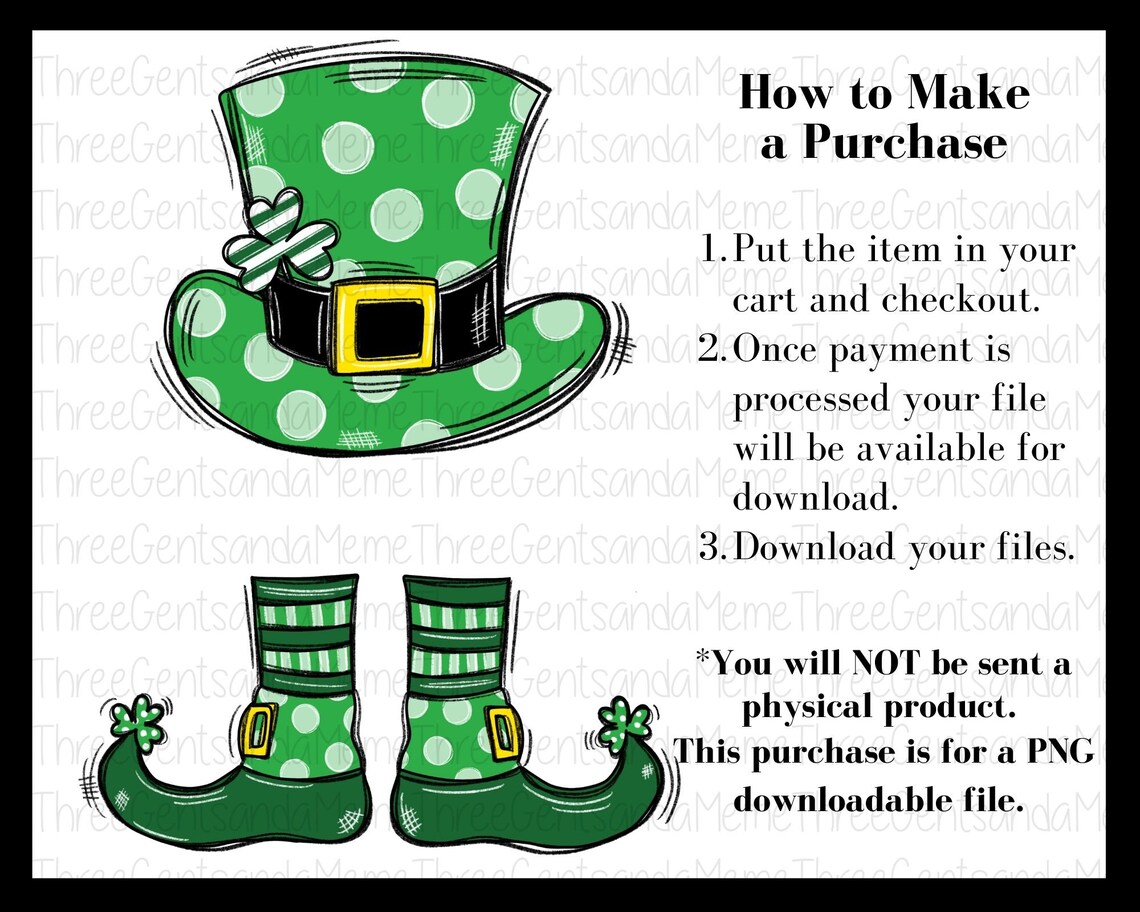 Leprechaun Hat and Shoes Printable, Add Personalization and Print This ...