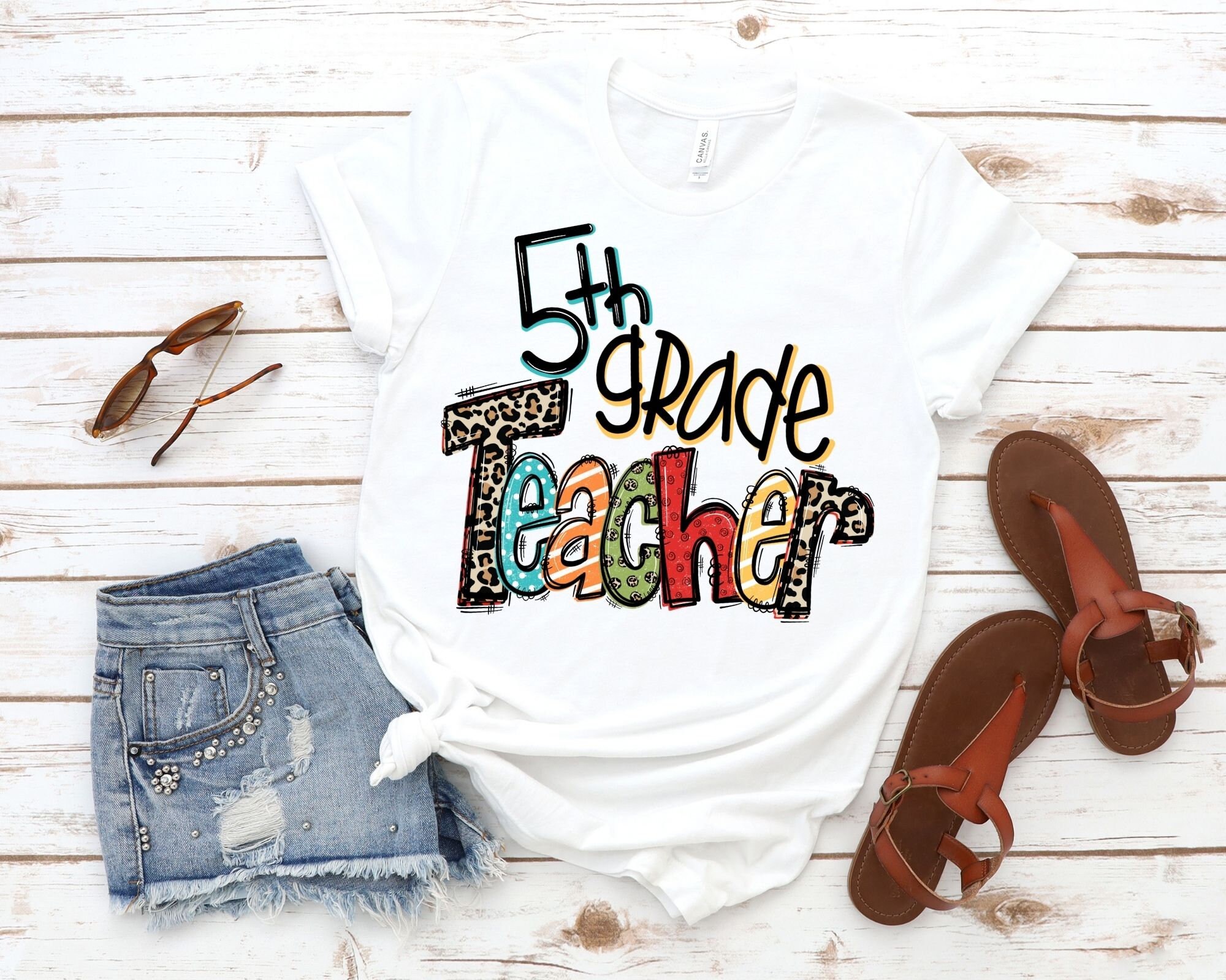 5th Grade Teacher Instant Digital Download PNG for | Etsy