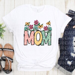 Hand-drawn Floral Mom Printable Transfer PNG, Boho Png, Mother’s Day ...