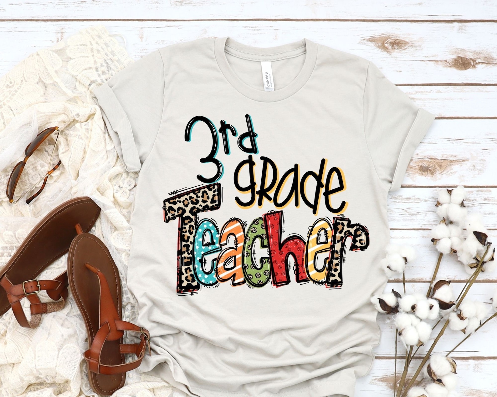 3rd Grade Teacher Instant Digital Download PNG for - Etsy