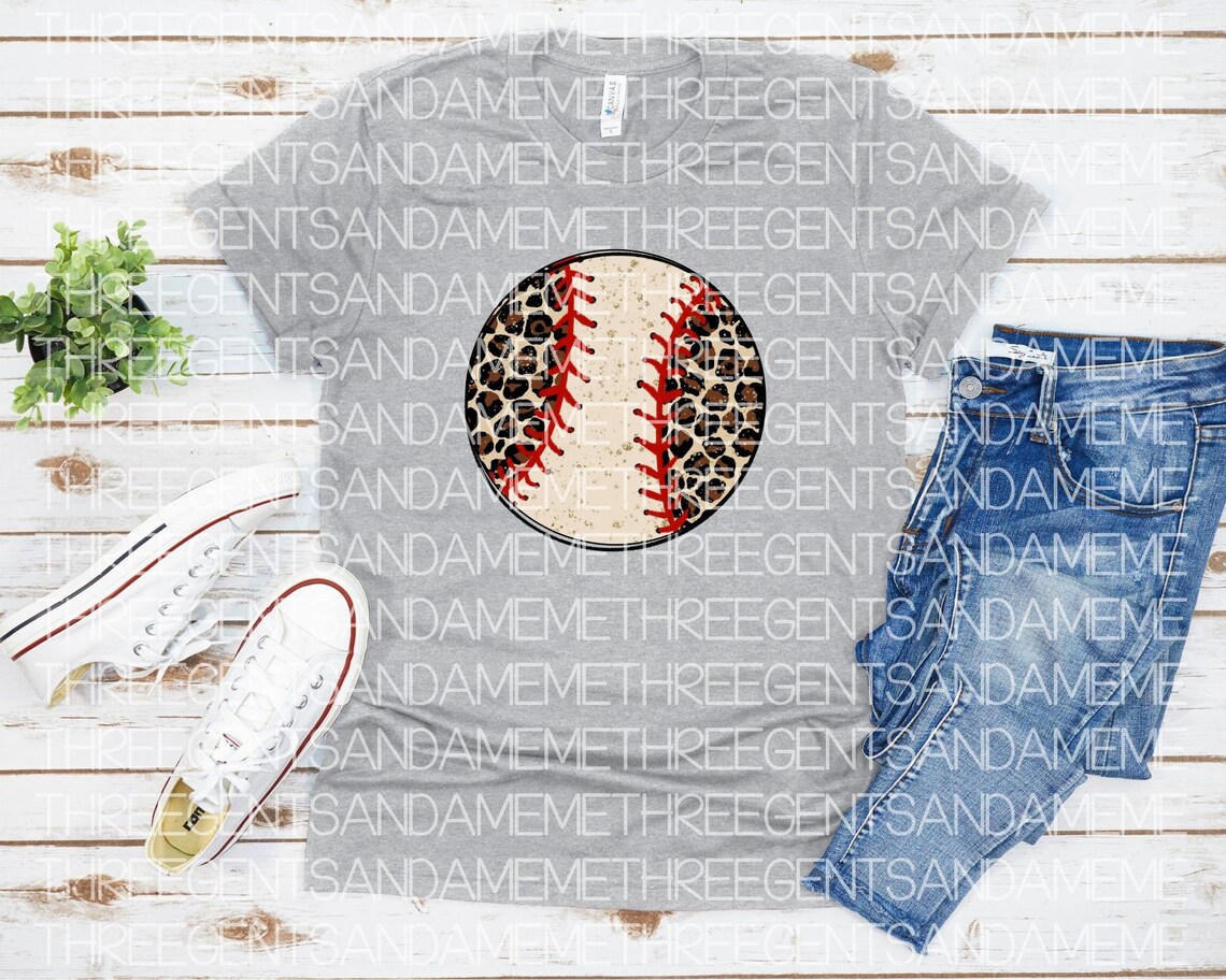 Cheetah Baseball Print Design, Teeball Png, Leopard Baseball ...