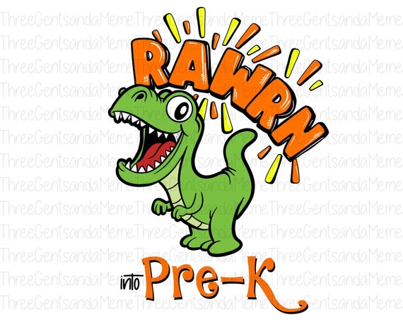 Dinosaur Back to School PNG Clipart 1st Day of School - Etsy