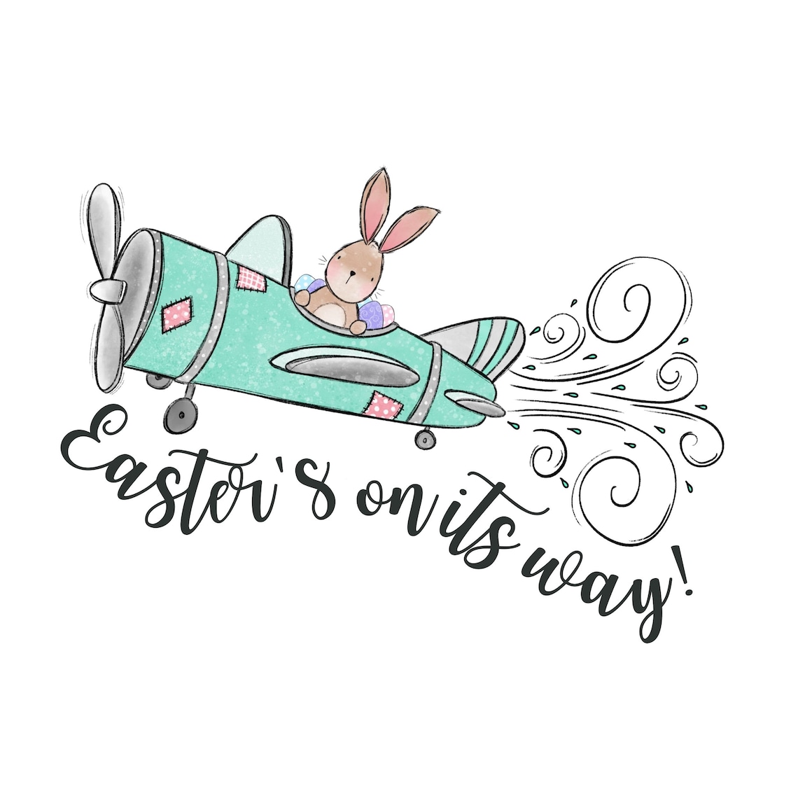 Easter's on Its Way Easter Bunnies Sublimation Designs | Etsy