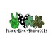 Peace Love Shamrocks PNG, Gnome Design, Sublimation Designs, St ...