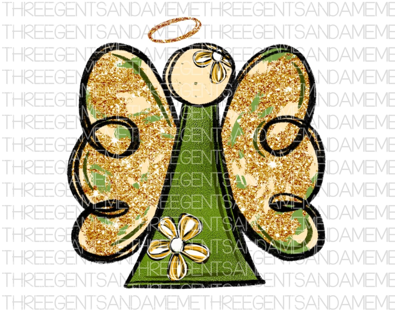Angel Sublimation Design, Hand Drawn Faith PNG, Instant Digital ...