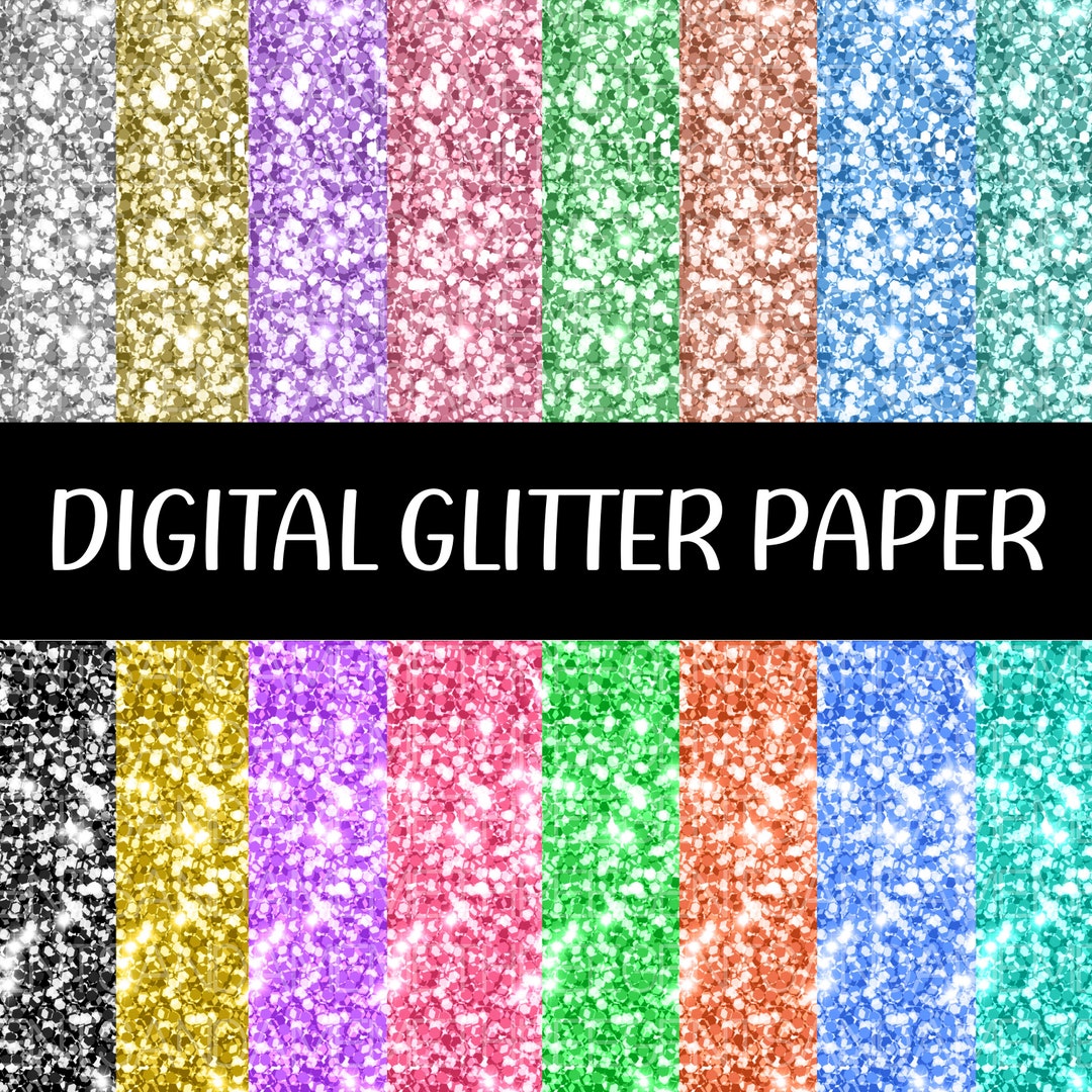 Glittery Digital PNG Paper, Sparkle Digital Downloads, Shiny Instant ...