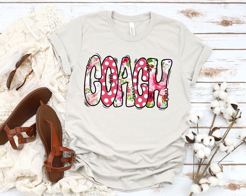 Floral Coach Instant Digital Download, PNG for Sublimation, Teacher ...