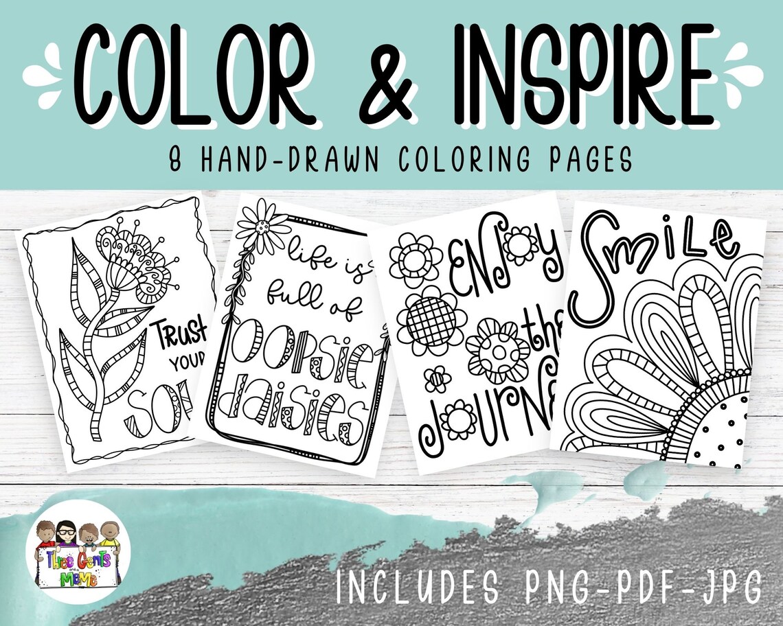 Adult Coloring Pages Digital Download Printable Coloring - Etsy