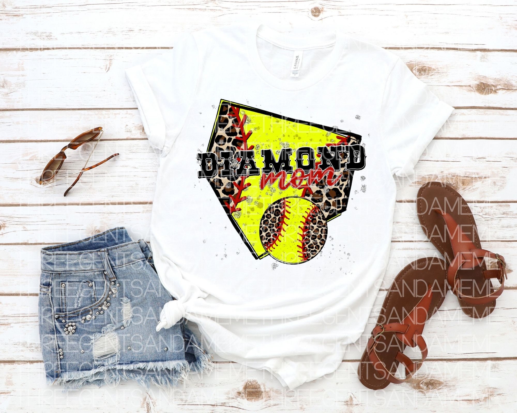 Softball Diamond, Mom Cheetah Print Design, Softball Png, Leopard ...