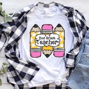 2nd Grade Teacher Instant Digital Download, Pencil PNG Sublimation ...