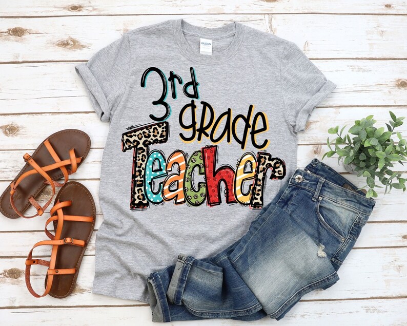 3rd Grade Teacher Instant Digital Download, PNG for Sublimation ...