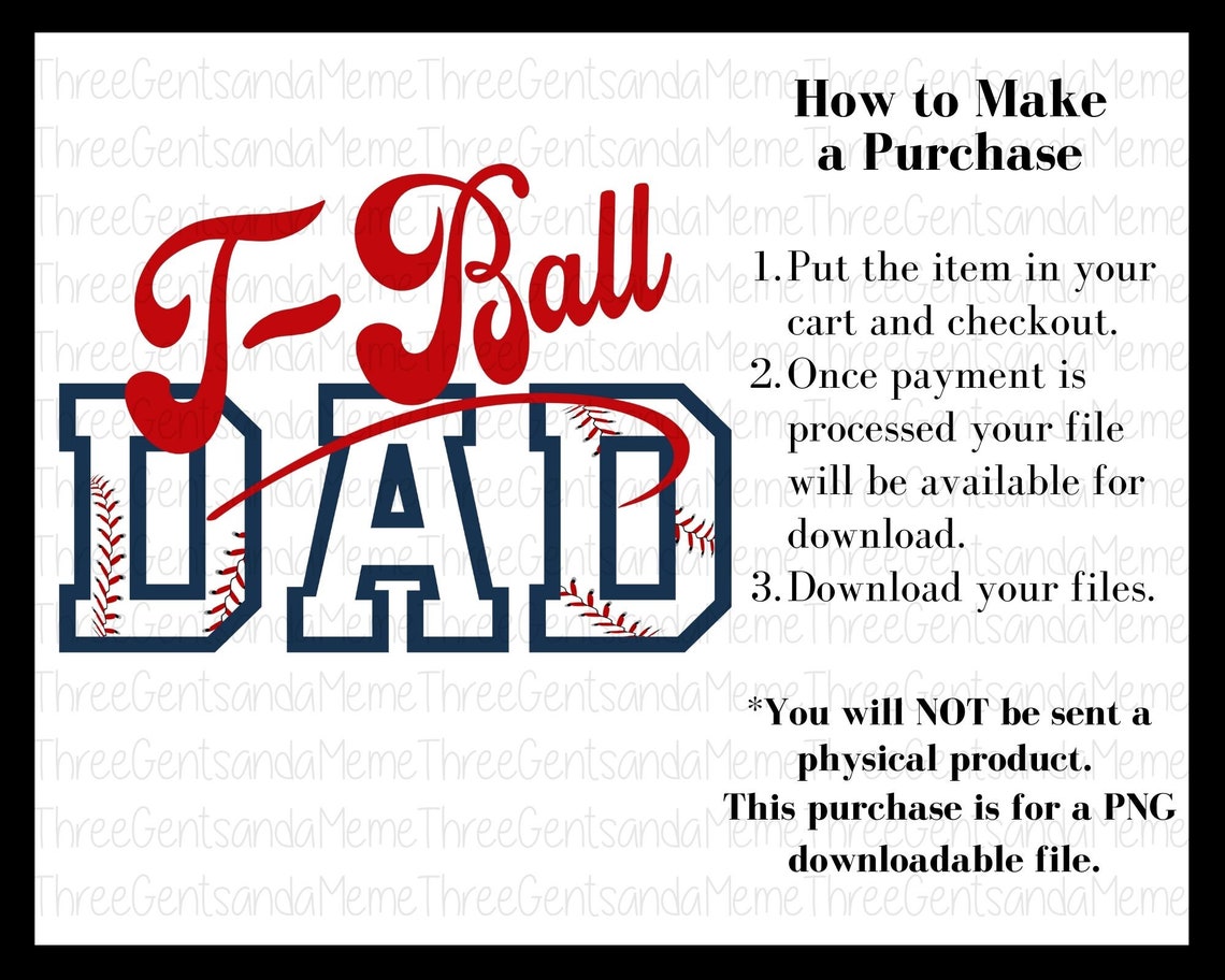 T-ball Shirt Design T-ball Dad Baseball Clipart Transparent - Etsy