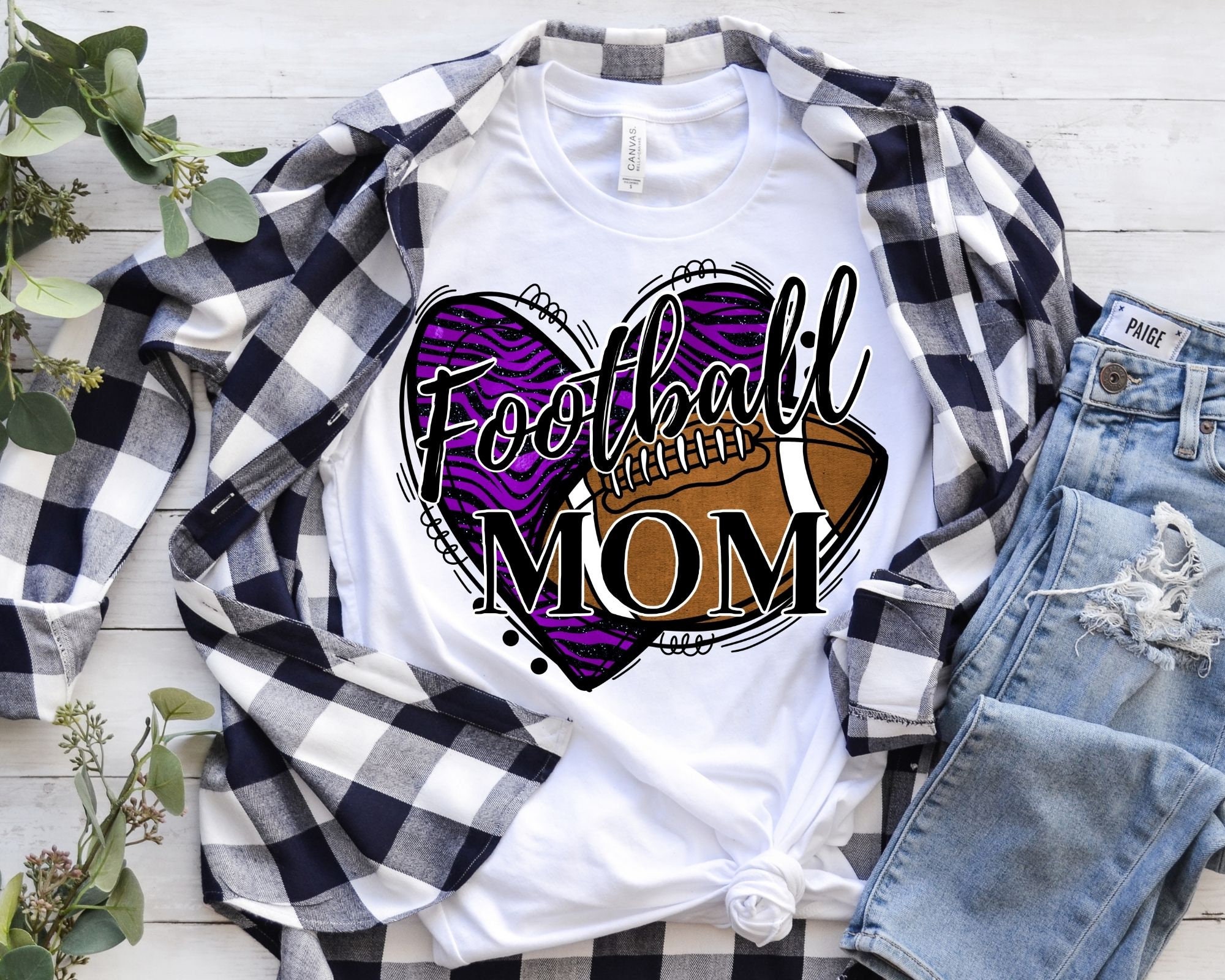Purple Zebra Print Football Mom Transparent PNG for Instant - Etsy