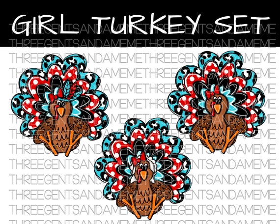 Little Girl Turkey Png Kids Instant Digital Download Fall - Etsy