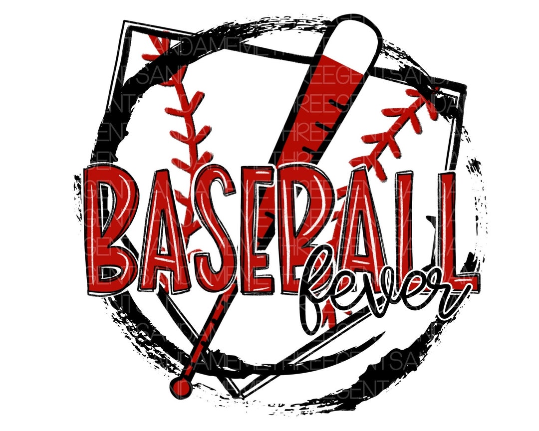 Baseball Fever DTF Transfer Printable PNG, Mom Baseball Diamond Print ...