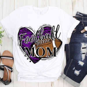 Purple Zebra Print Football Mom Transparent PNG for Instant Download ...