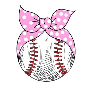 Pink Bandana With Baseball, Athletic PNG File, Sports Printable ...