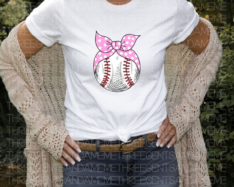 Pink Bandana With Baseball, Athletic PNG File, Sports Printable ...